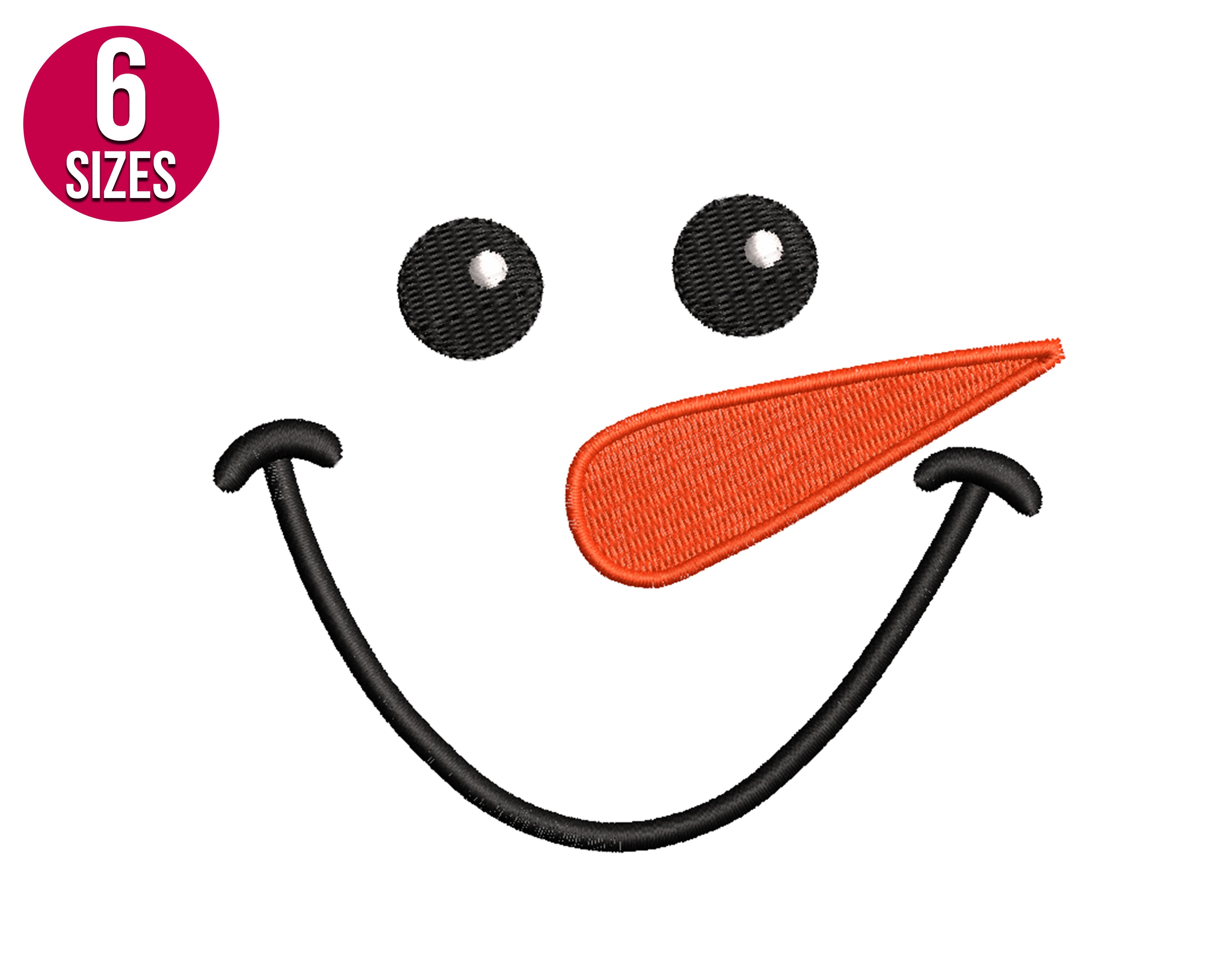 Snowman Face Embroidery Design Winter Christmas Embroidery - Etsy