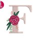 Floral Font Flower Alphabet F Letter Embroidery Design, Machine ...