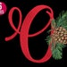 Christmas Alphabet Embroidery Design, O Letter, Pine Cone, Font ...