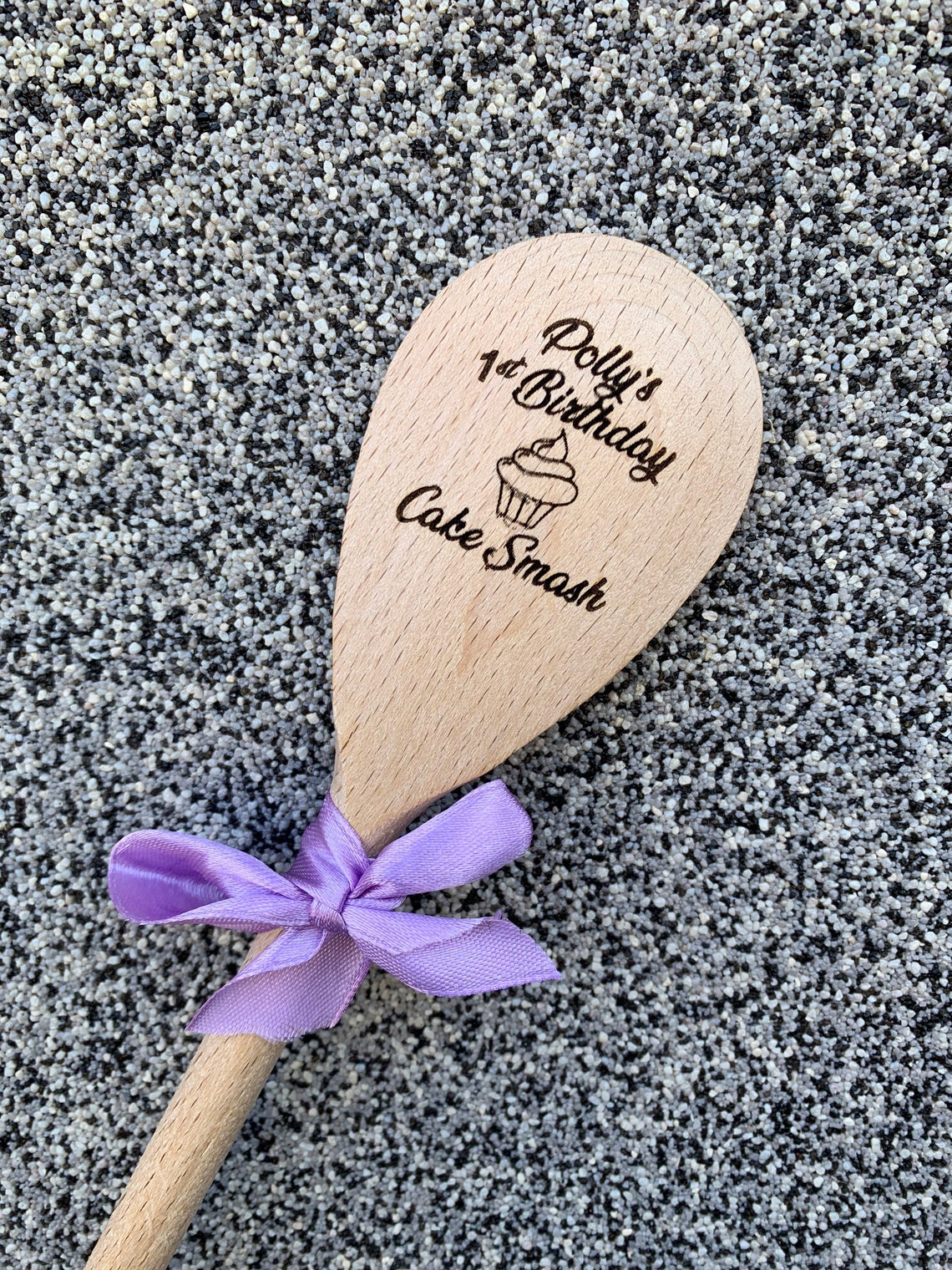 Personalised Wooden Spoon Cake Smash First Birthday Photo | Etsy