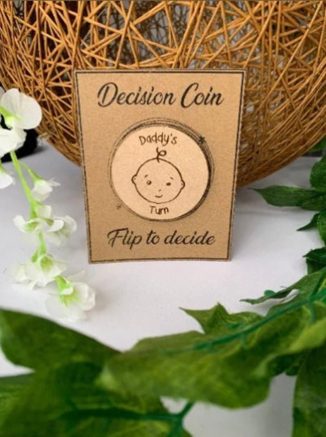 Decision Wooden Coin for Parents Adult Flip Coin, Life Decision Coin ...