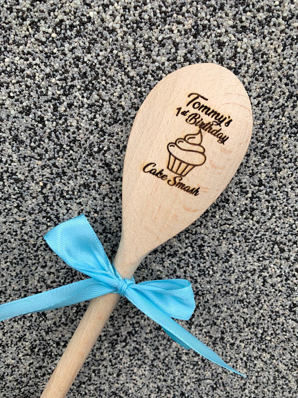 Personalised Wooden Spoon Cake Smash First Birthday Photo | Etsy