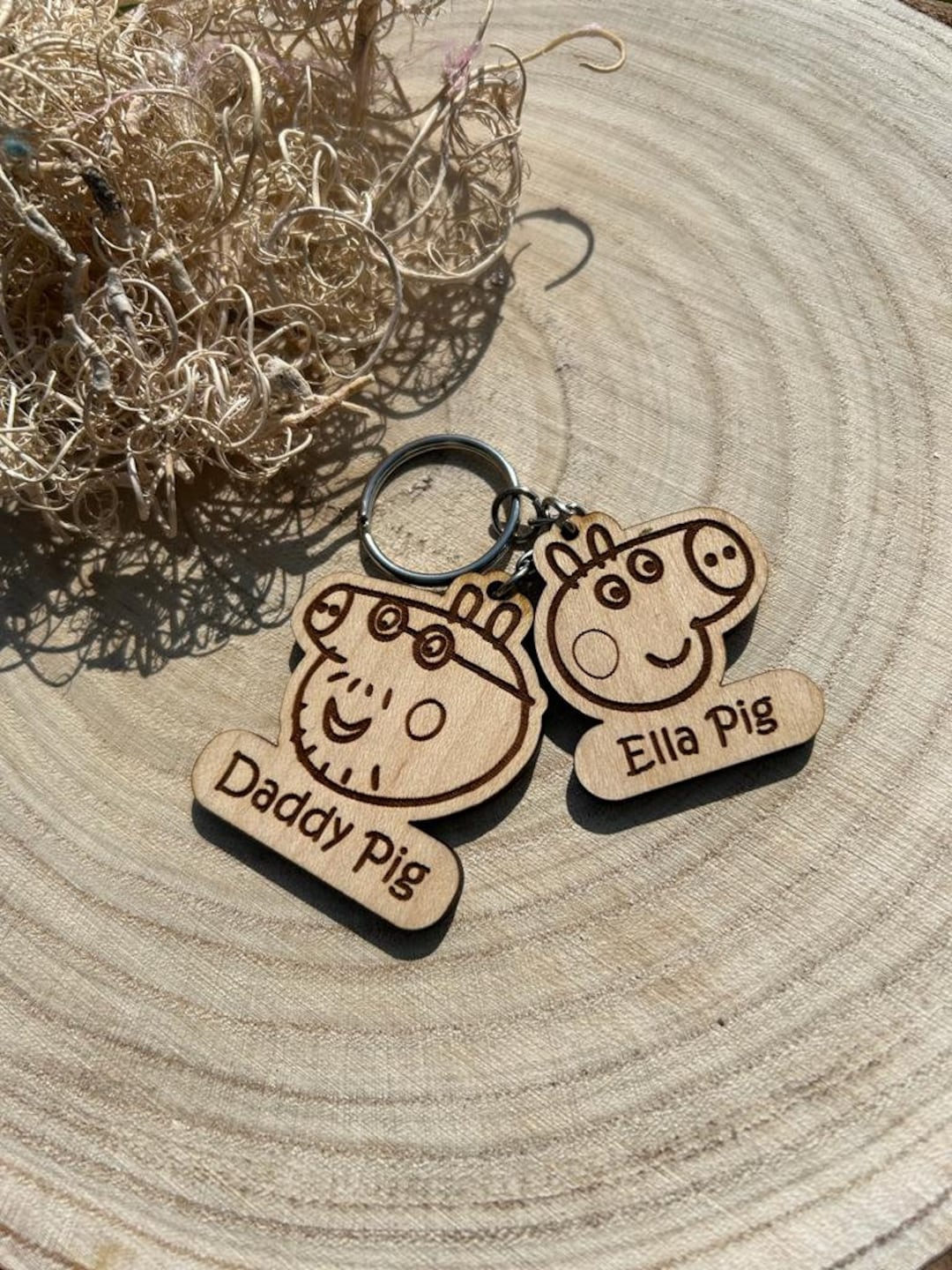 Daddy Peppa Keyring Personalised Keyring for Daddy Dad Father's Day ...