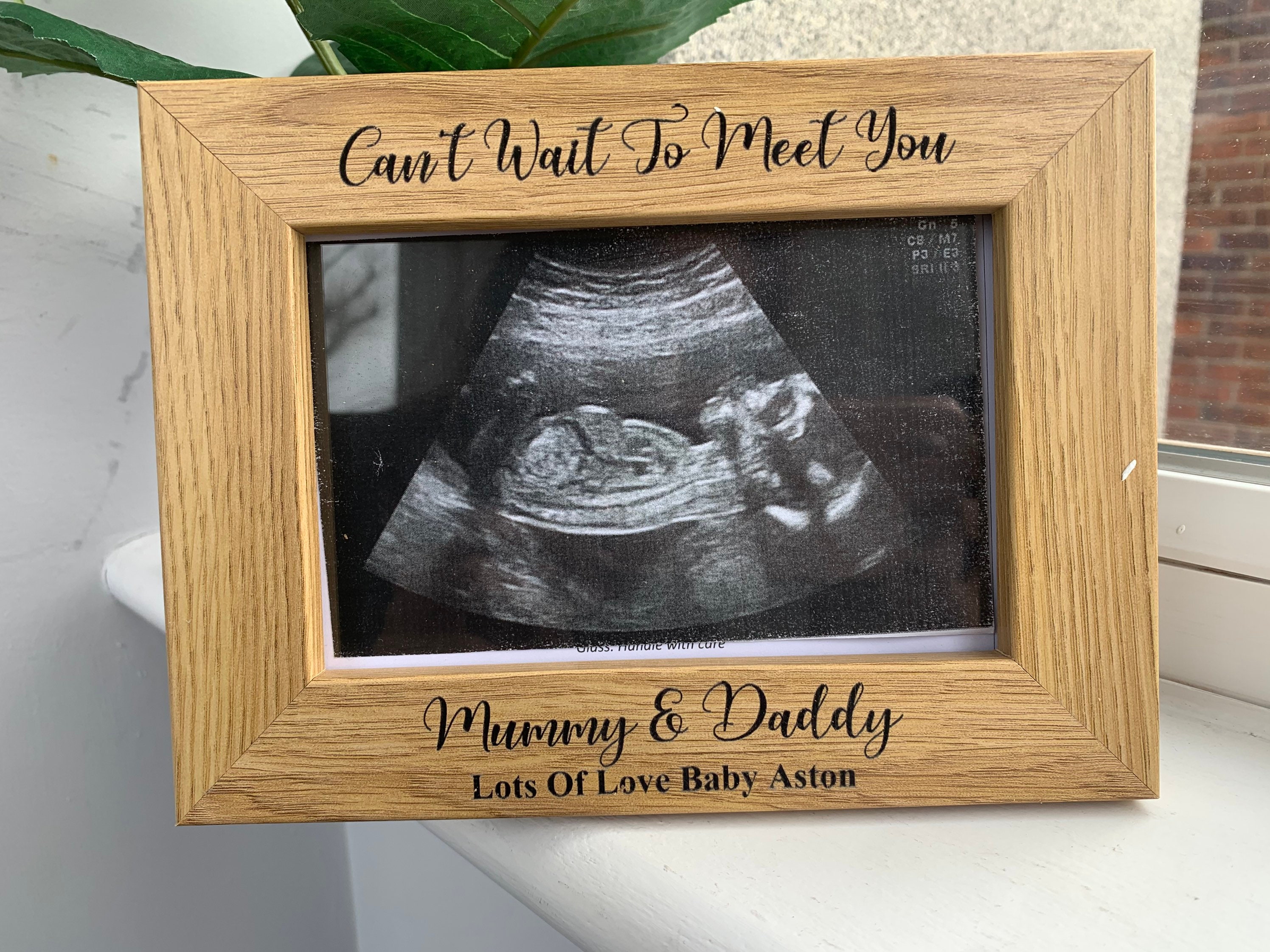 Personalised New Baby Scan Photo Frame & Plaque Keepsake - Engraved ...