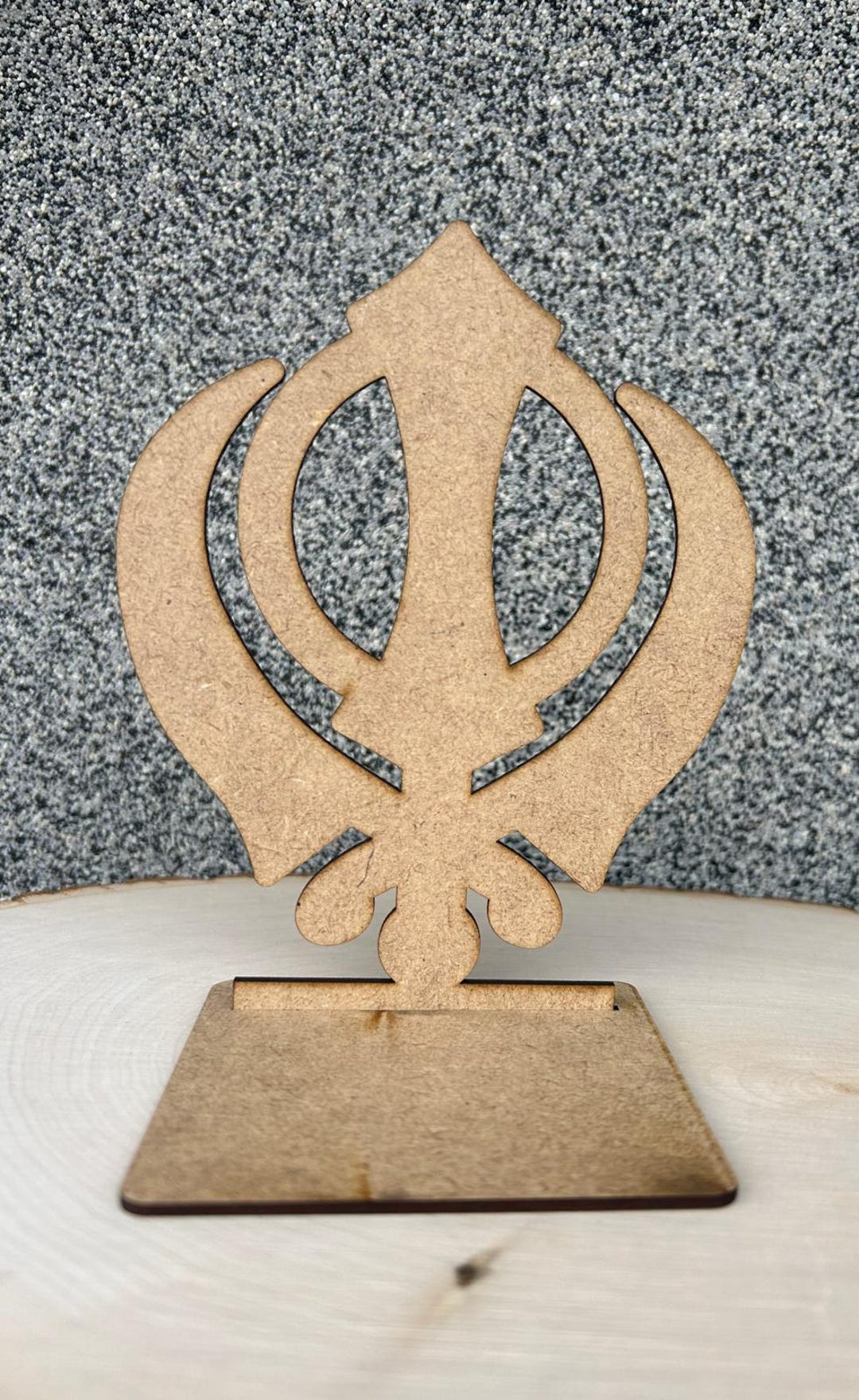 Khanda Stand Sikh Symbol Khanda Shadow Light, Diwali MDF Craft Art Kids ...