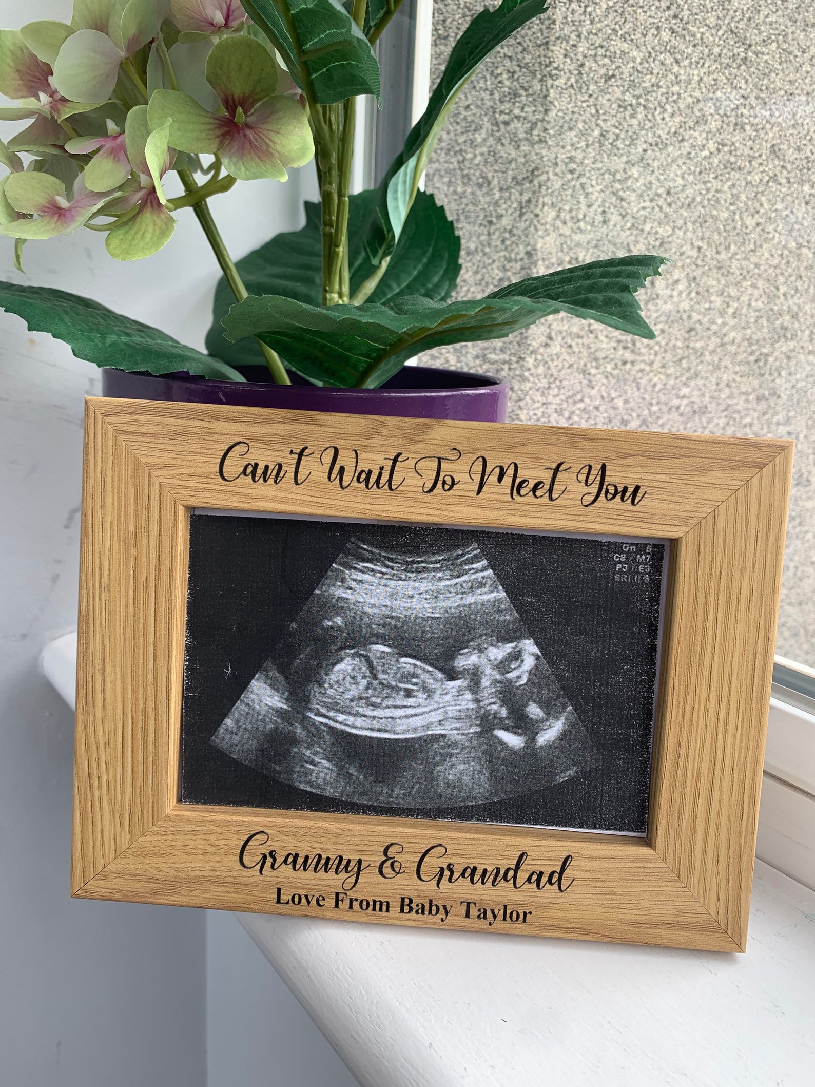 Personalised New Baby Scan Photo Frame & Plaque Keepsake - Engraved ...