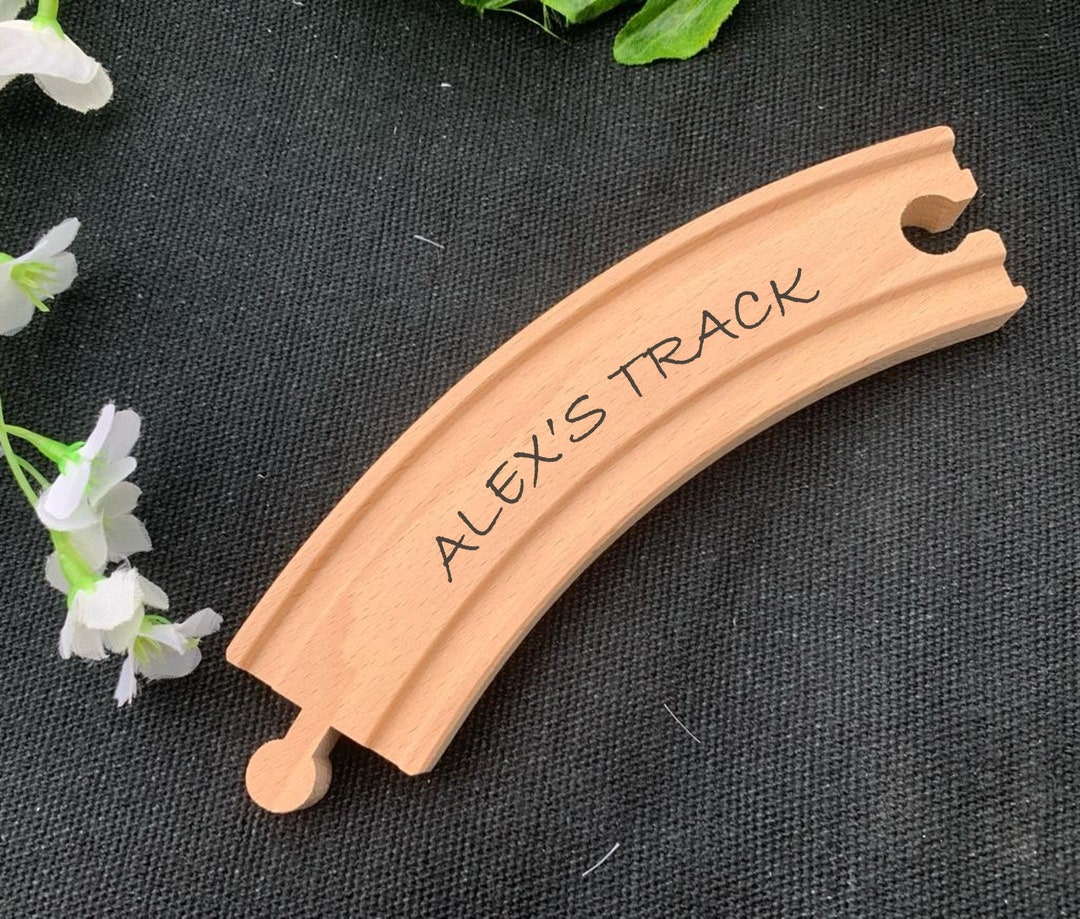 Personalised Named Wooden Train Track - Brio and ELC Compatible - Etsy