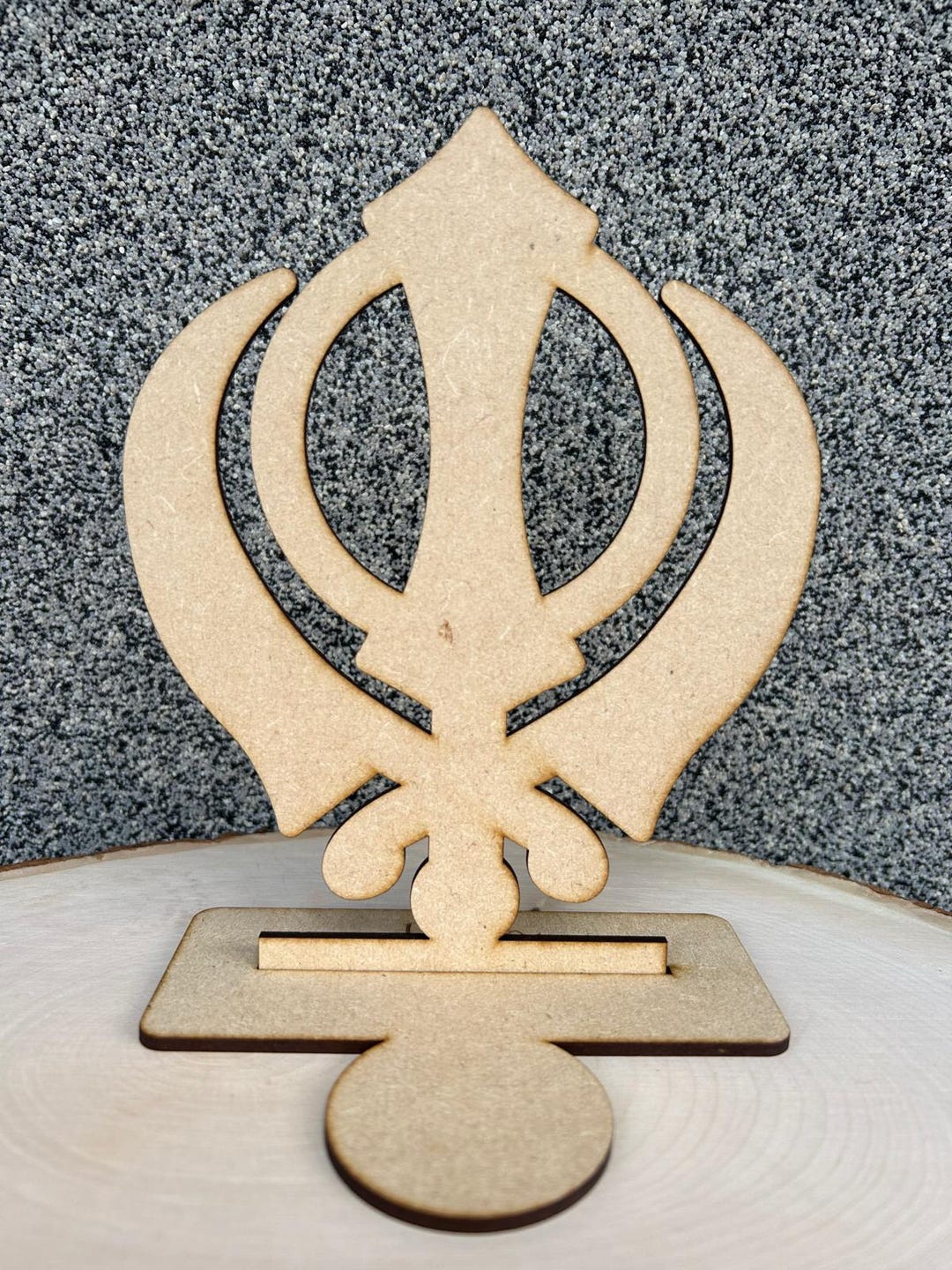 Khanda Stand Sikh Symbol Khanda Shadow Light, Diwali MDF Craft Art Kids ...