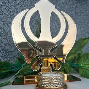 Khanda Tea Light Candle and Holder Sikh Symbol Khanda Shadow Diya, Diva ...