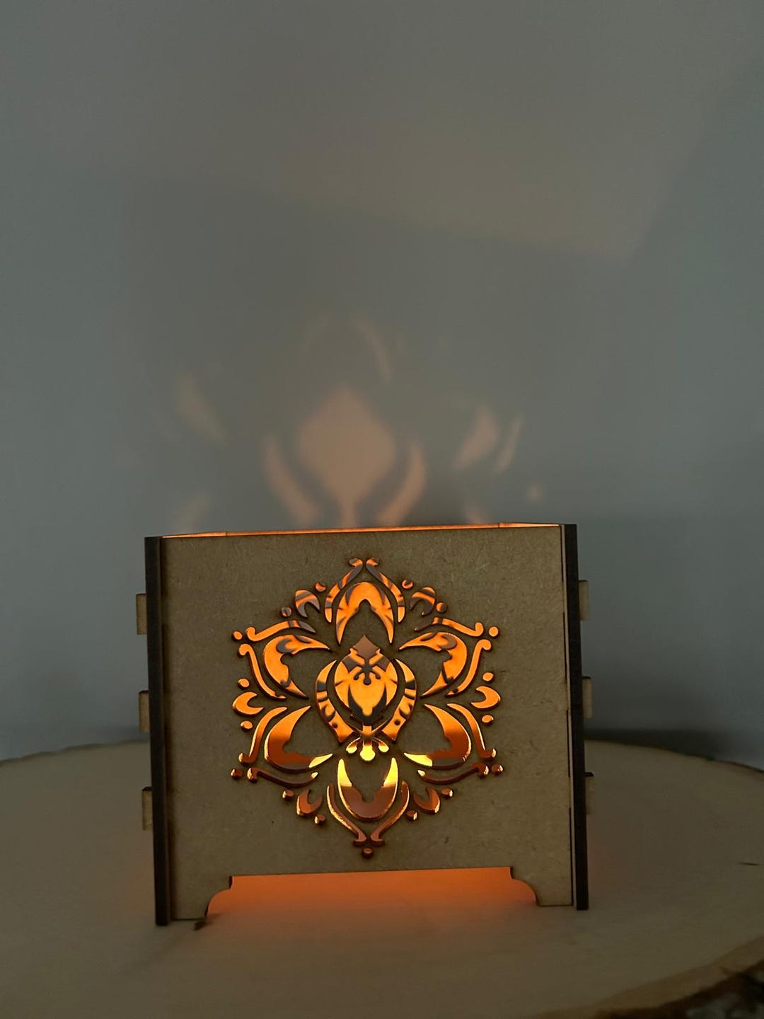 Wooden Lantern Box Candle Saathyo Aum Om Khanda Ek Onkar Hindu Sikh Box ...