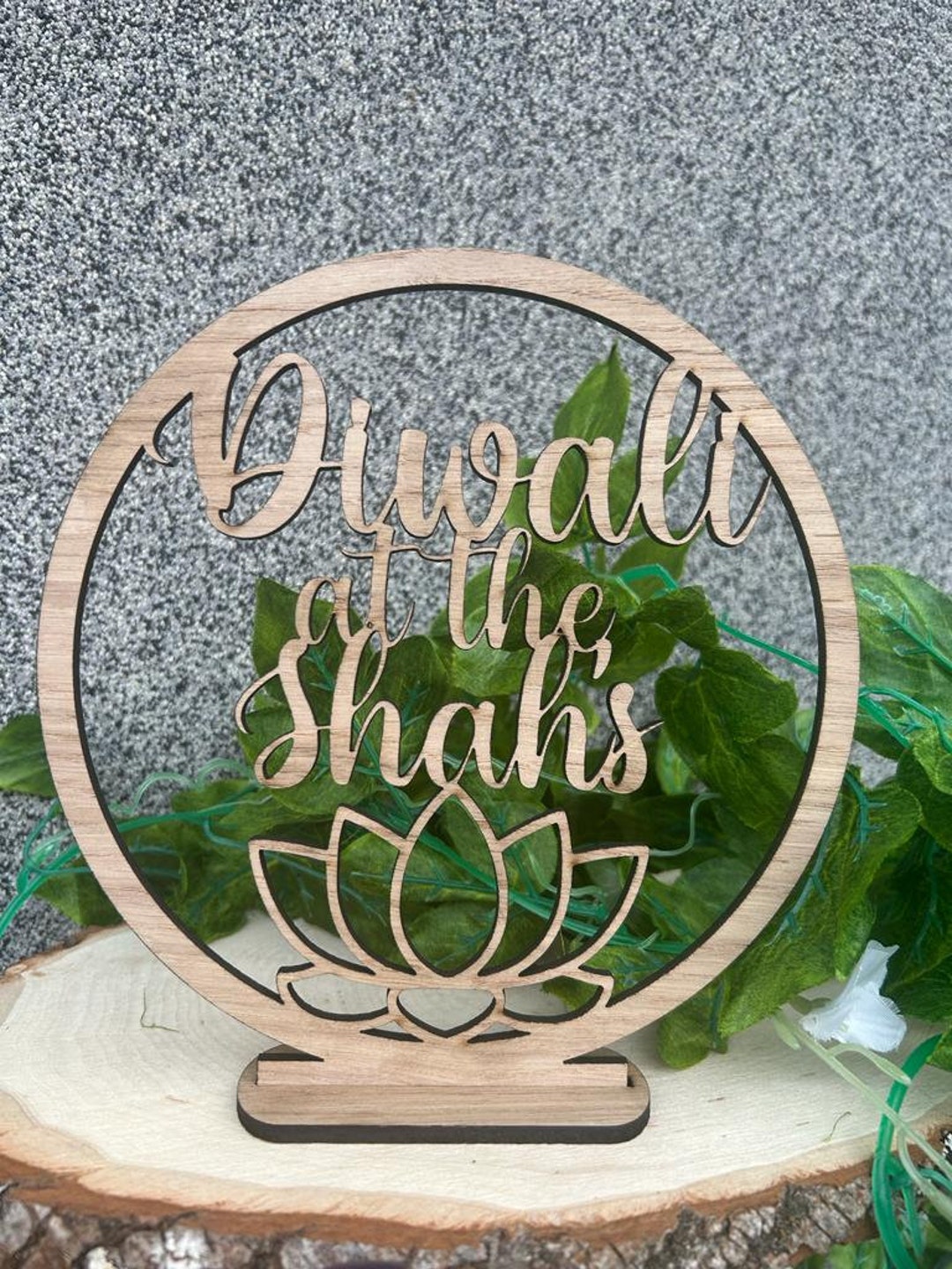 Personalised Diwali Sign, Diwali at the Names, Lotus , Aum ...