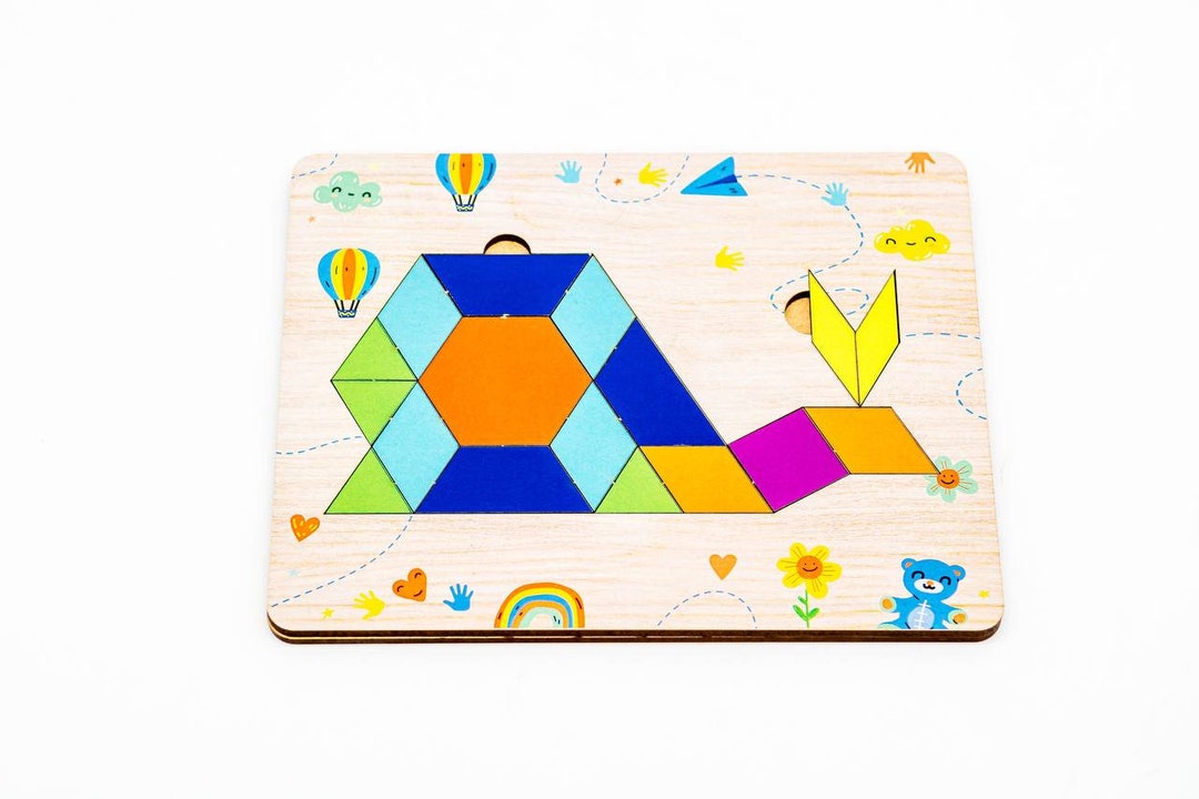 An Interesting Puzzle for Children Tangram "snail". Ecological Wooden ...