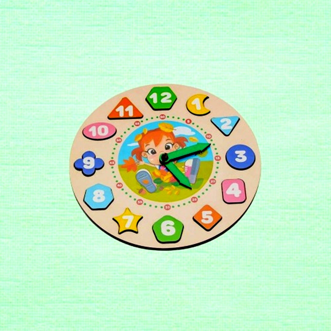 Wooden Sorter "clock" for Girls. Made in Ukraine. an Educational Game ...
