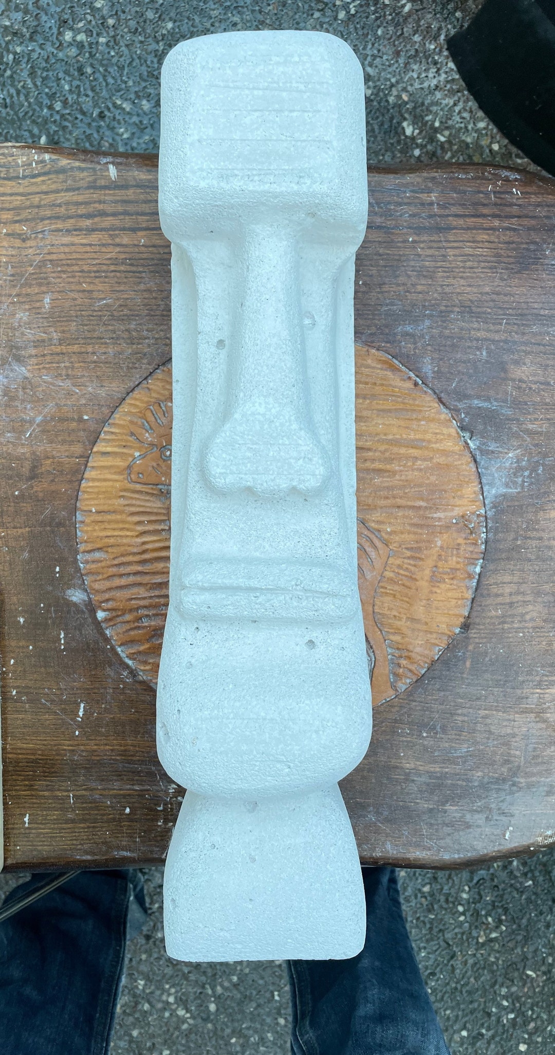 Large Concrete Moai - Garden Ornament - Etsy