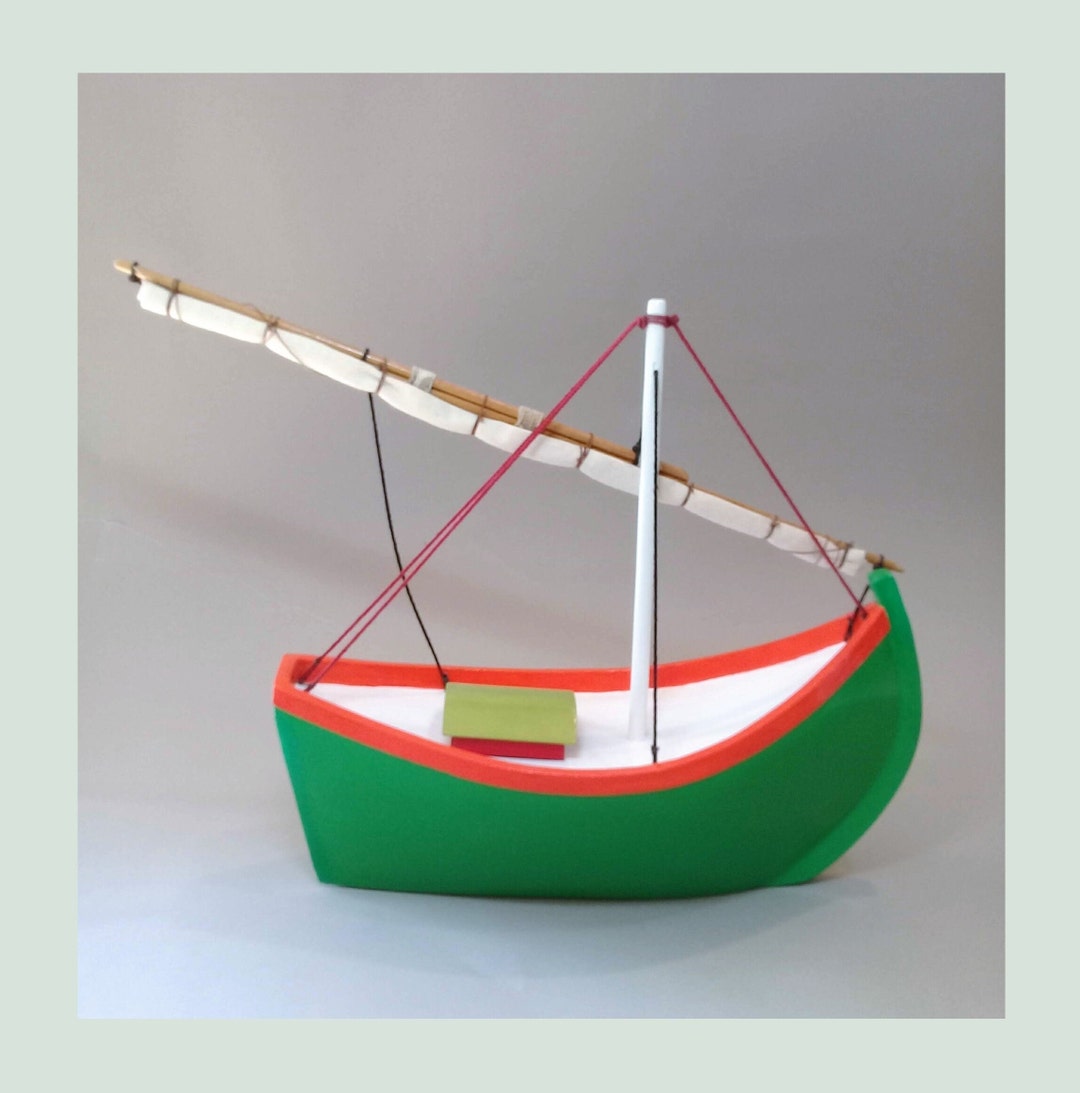 Sailboat/sailboat/cardboard Boat, Papier-mâché and Cartapesta/paper ...