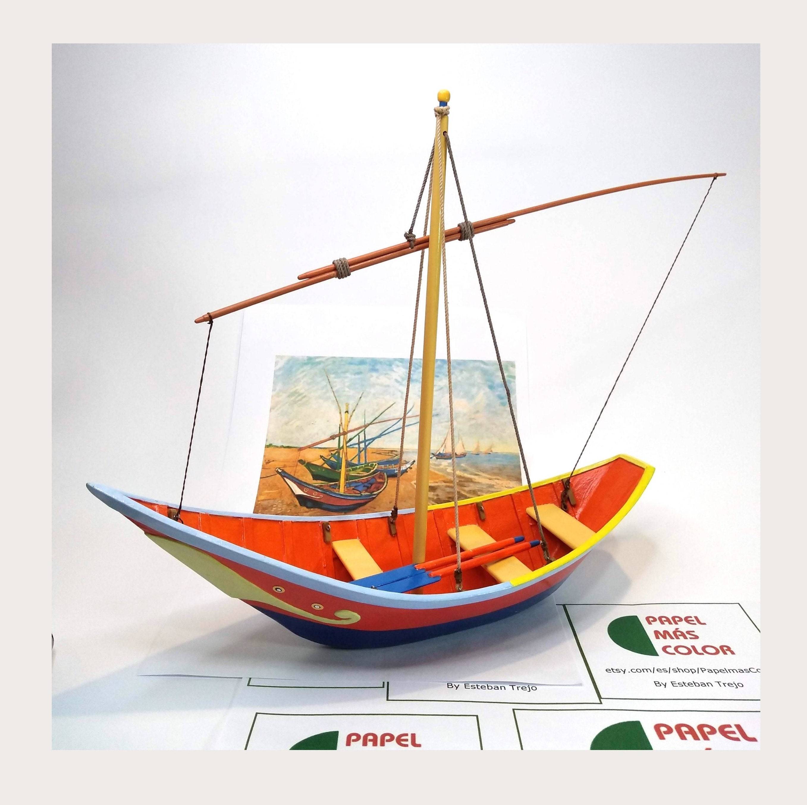 Sailing Boat/sailboat/barco De Carton, Paper and Cartapesta. Van Gogh ...
