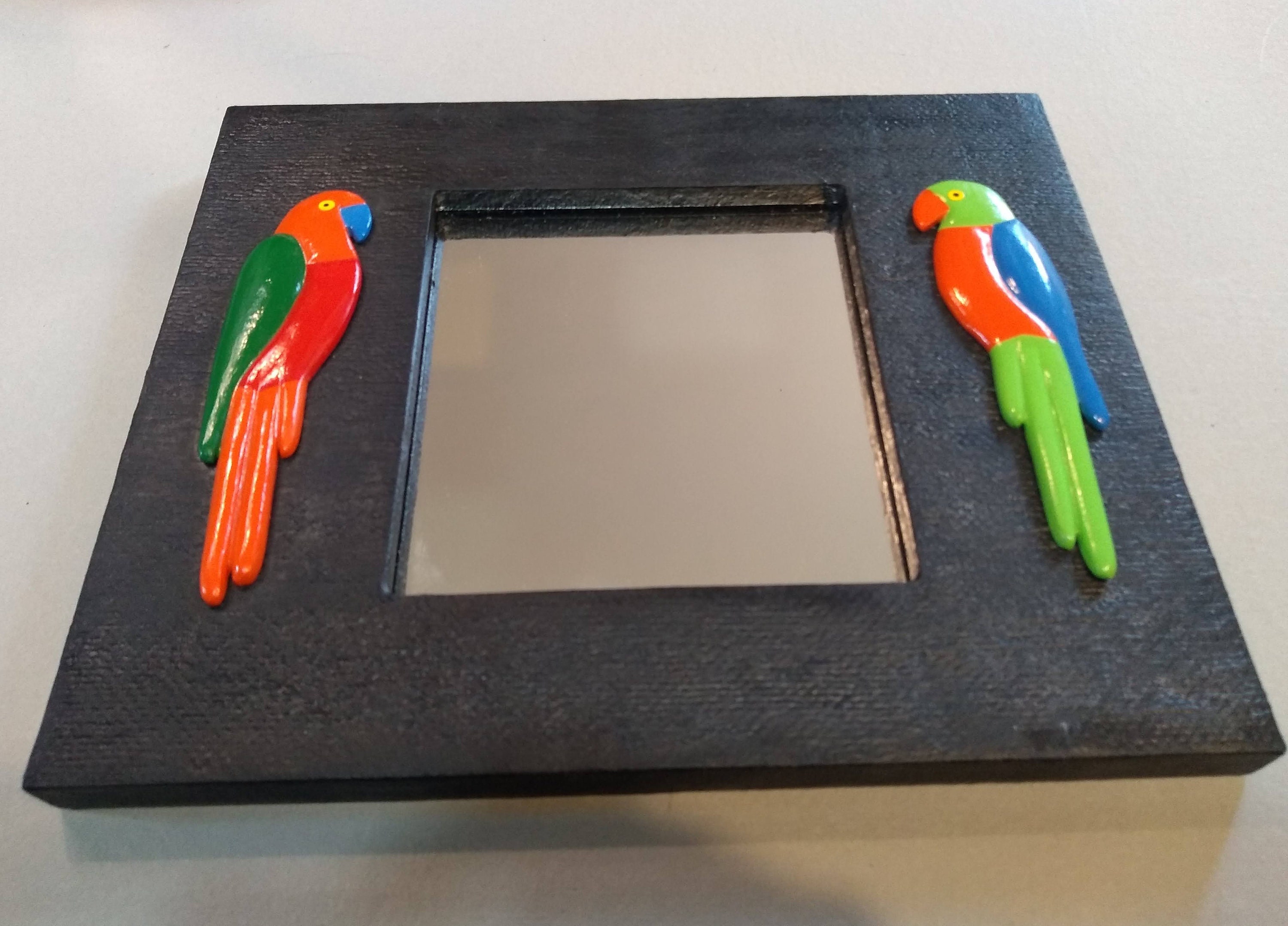 Mirrors/parrots/wooden Mirror Cardboard and Cartapesta. With - Etsy