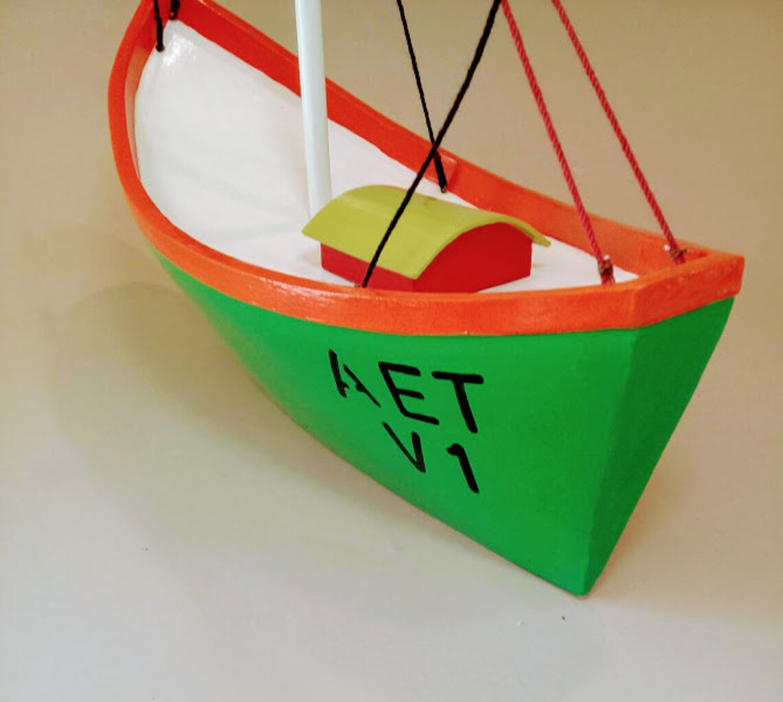 Sailboat/sailboat/cardboard Boat, Papier-mâché and Cartapesta/paper ...