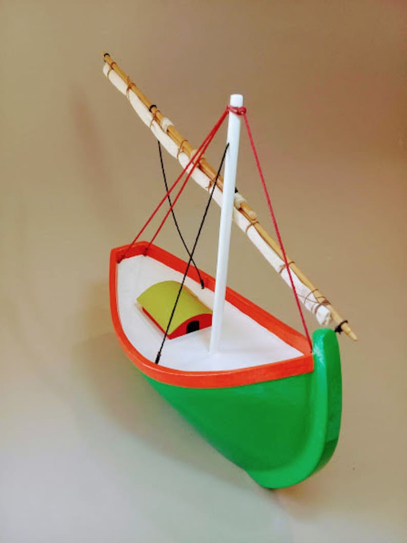 Sailboat/sailboat/cardboard Boat, Papier-mâché and Cartapesta/paper ...