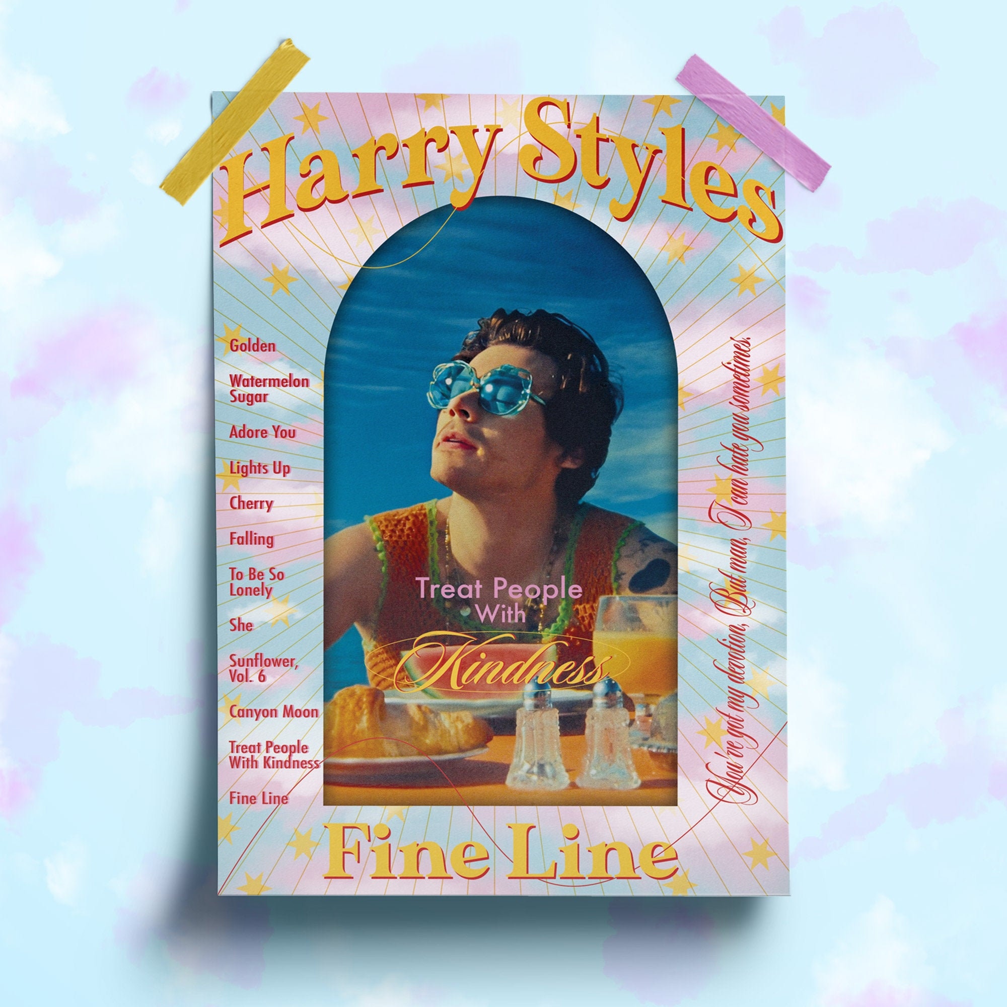Poster Harry Styles Poster Fine Line - Etsy España