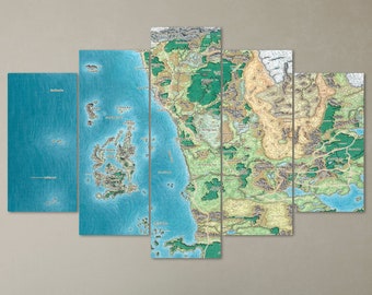 Sword Coast Map Print - Etsy Canada