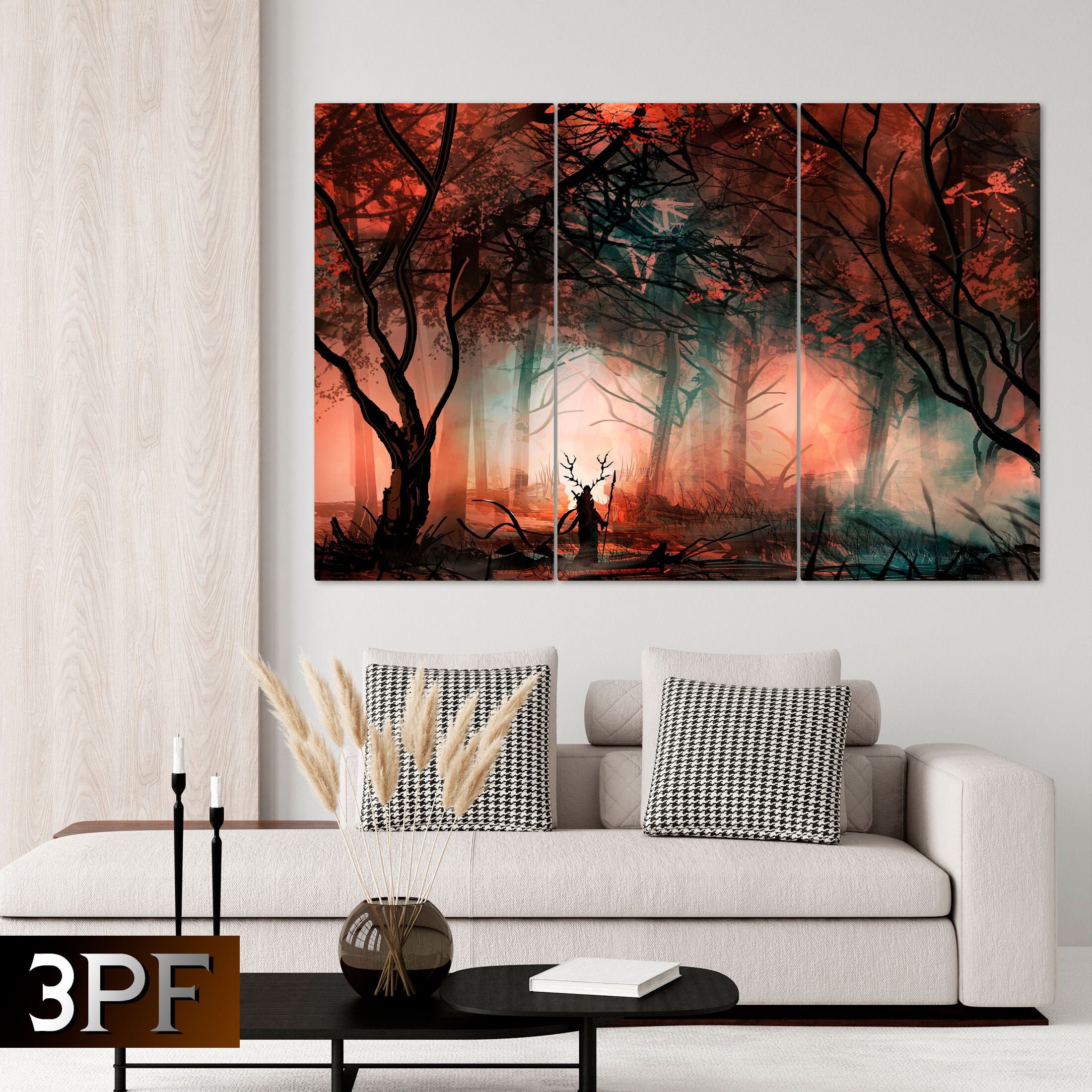 Prints Dark Forest print Fantasy Forest wall art Fantasy Landscape art ...