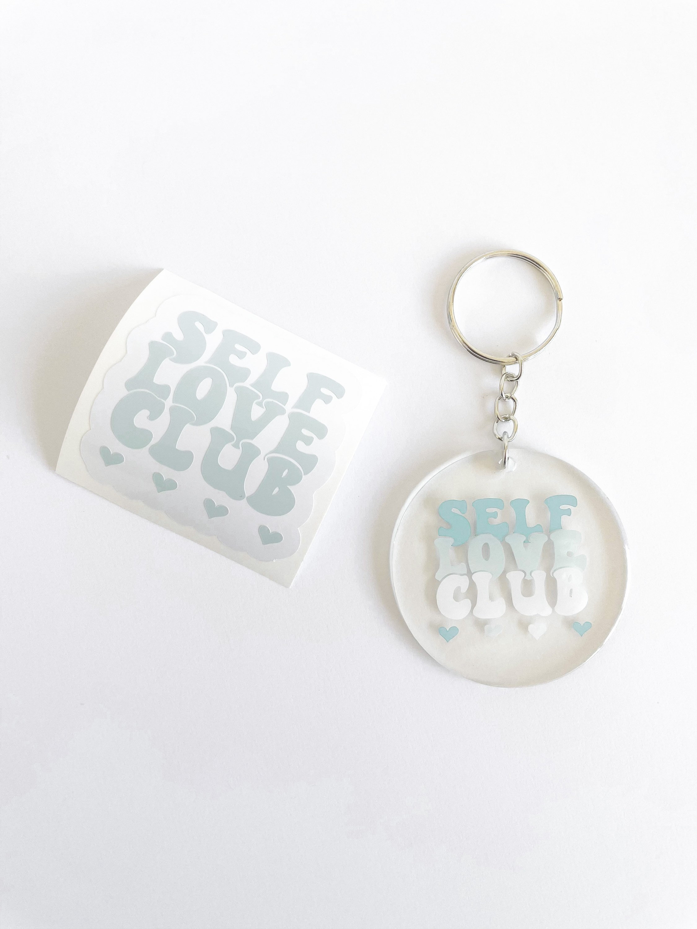 Personalised Acrylic Keychain Self Love Club Reminder Be Kind Custom ...