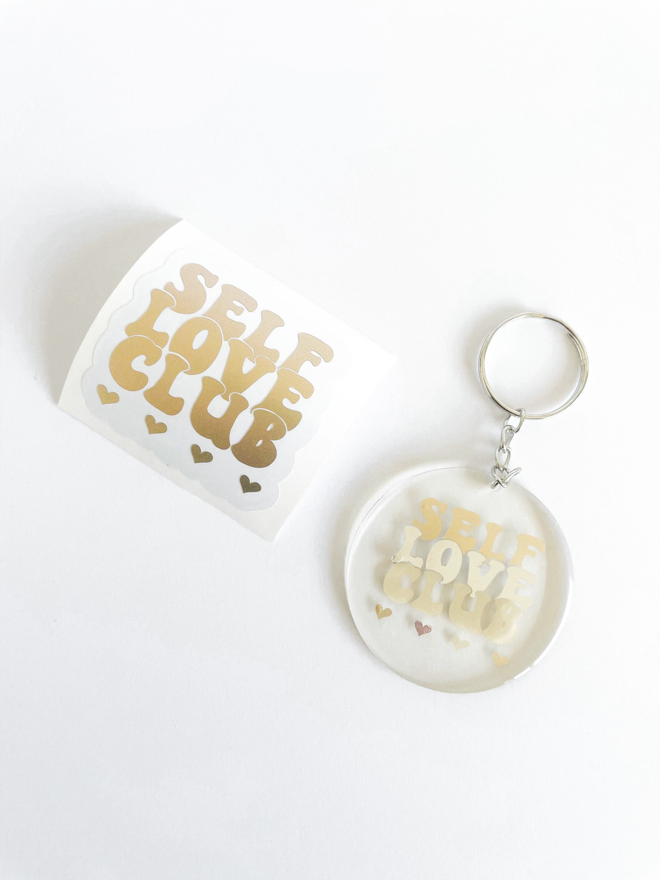 Personalised Acrylic Keychain Self Love Club Reminder Be Kind Custom ...