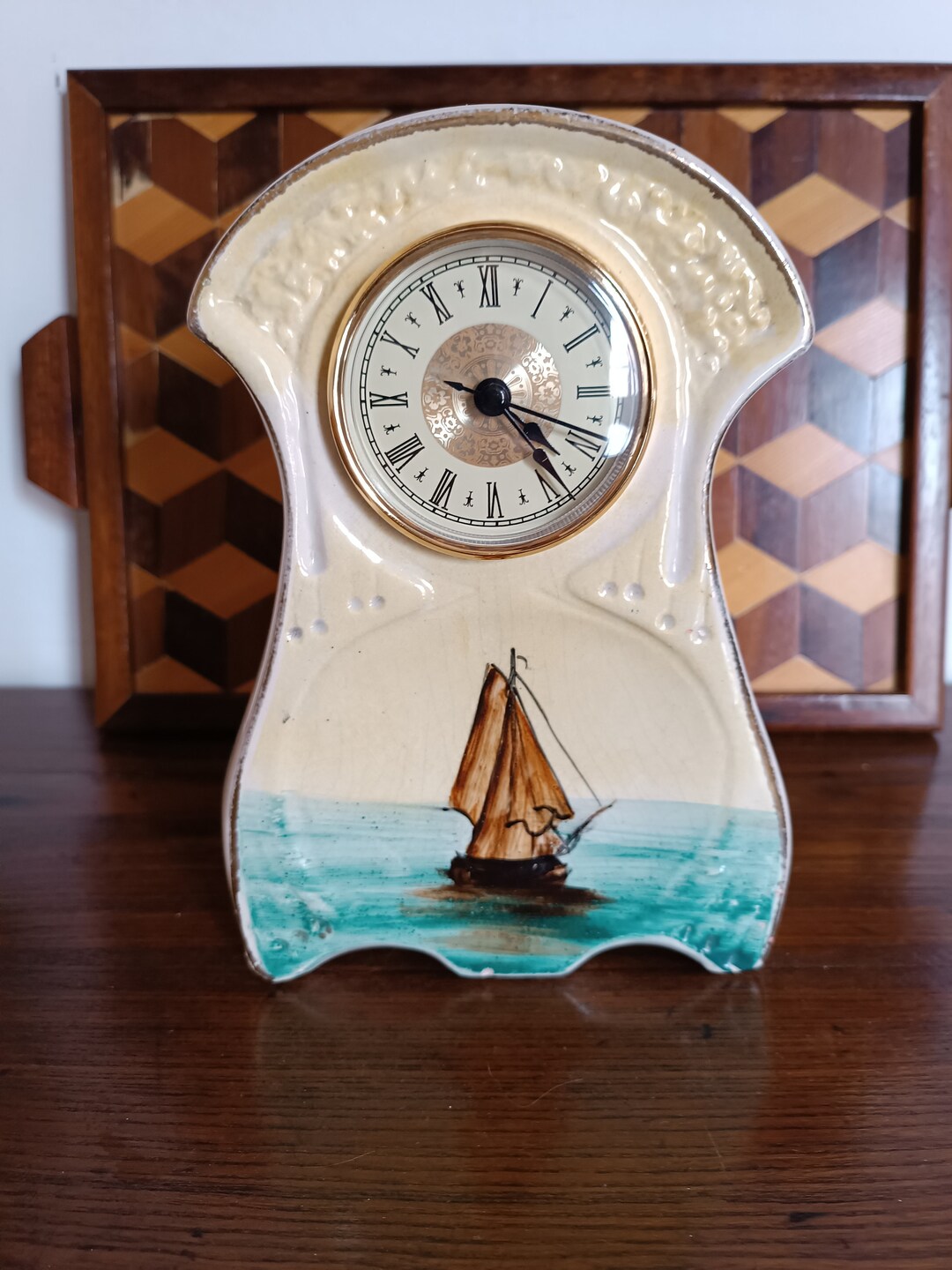 French Ceramic Clock - Etsy