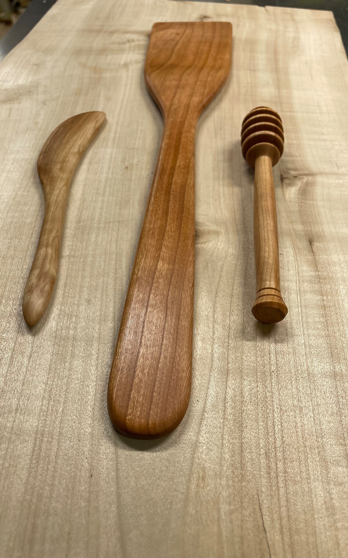 Set of Wood Utensils for Cooking Utensil Bundle Honey Dipper Hardwood ...