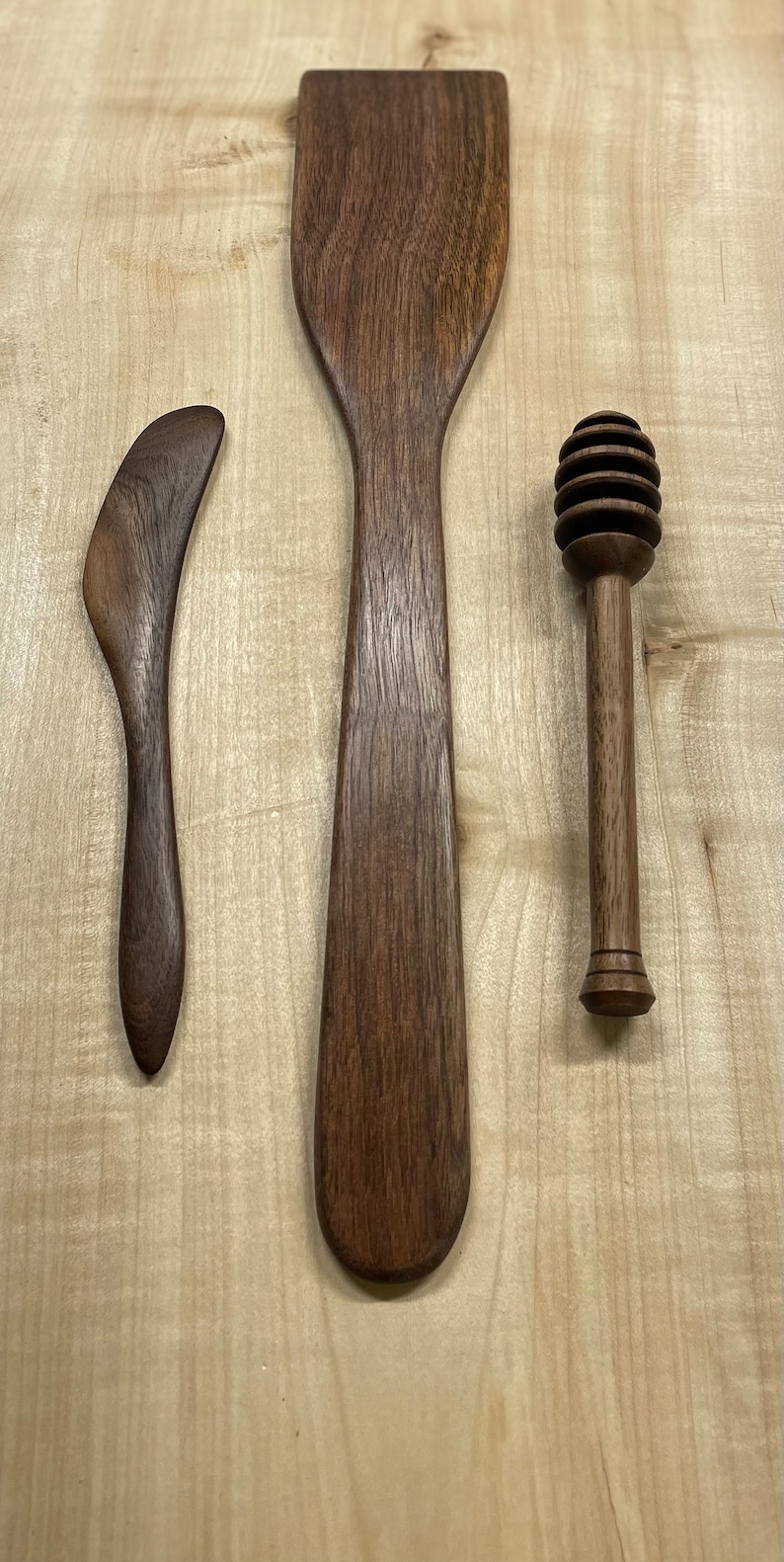 Set of Wood Utensils for Cooking Utensil Bundle Honey Dipper Hardwood ...