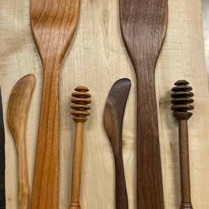 Set of Wood Utensils for Cooking Utensil Bundle Honey Dipper Hardwood ...