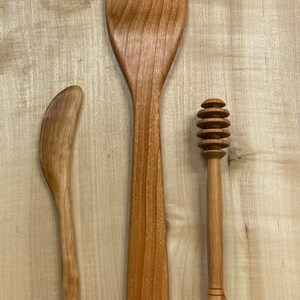 Set of Wood Utensils for Cooking Utensil Bundle Honey Dipper Hardwood ...