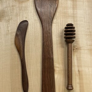 Set of Wood Utensils for Cooking Utensil Bundle Honey Dipper Hardwood ...