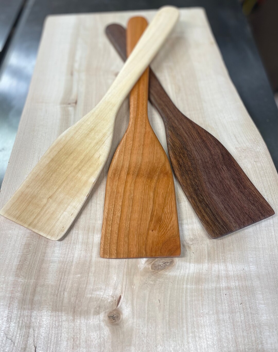 Wooden Spatula for Cooking Hardwood Spatula Burger Flipper Thin Spatula ...