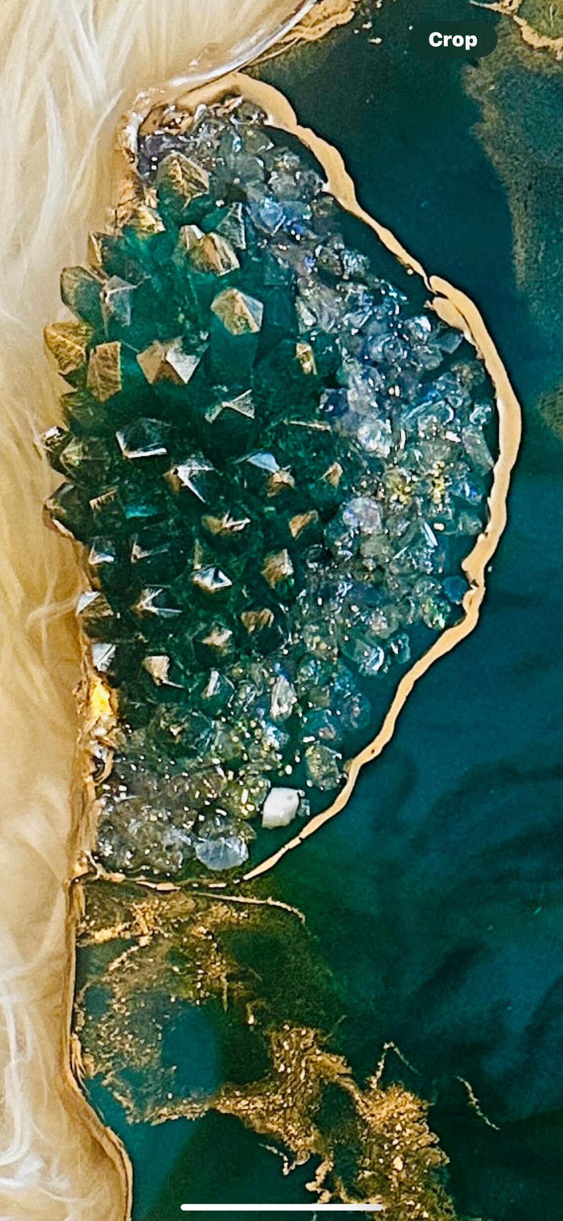 Large Emerald Green Geode Agate Quartz Crystals Beautiful Decorative ...