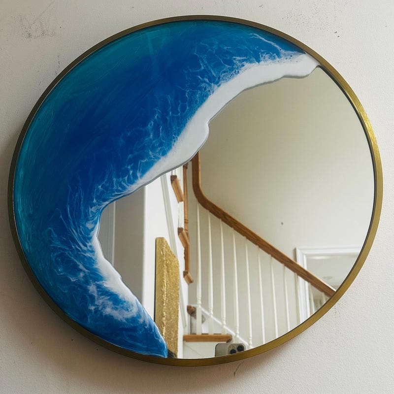 Round Mirror Coastal Theme - Etsy
