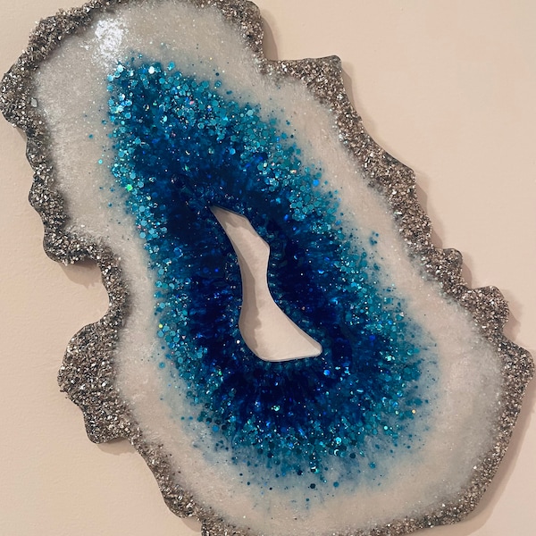 Resin Geode Wall Plates - Etsy