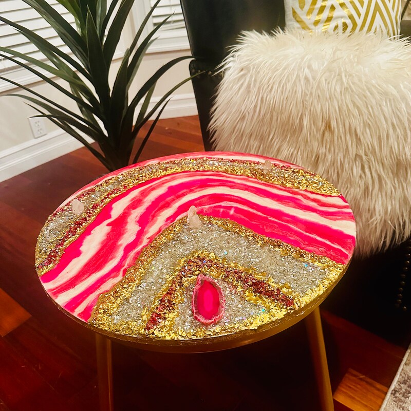 Rose Resin Table - Etsy