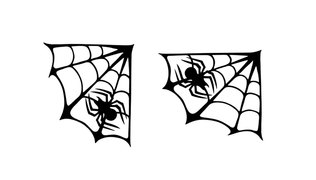 2 Pieces Spider Web Sticker Gothic Decoration High-quality Weatherproof ...