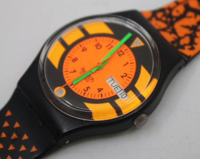 1989, Vintage Gents Swatch, 'wipe Out' GB714, NICE, Used Condition ...