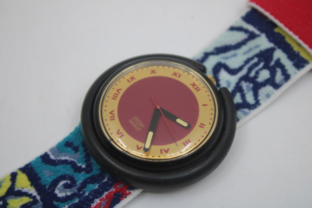 1992, Swatch, Popswatch, 'red Velvet', PWB160, Nice, Used Condition ...