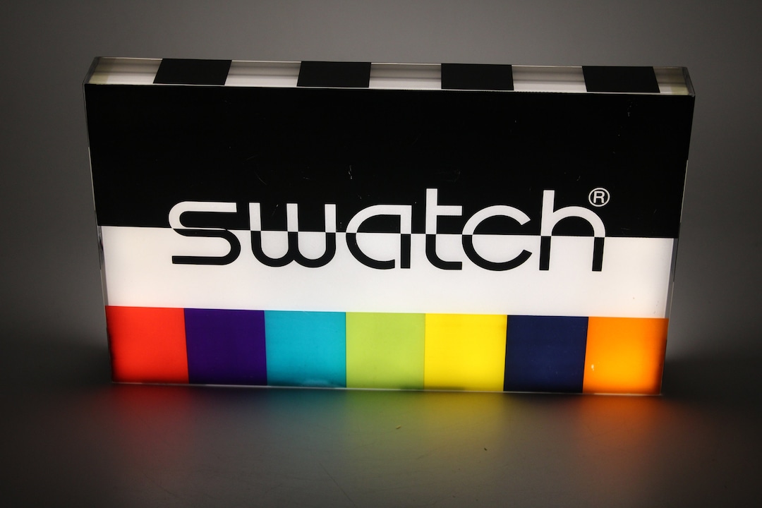 Very Rare Swatch LED Light, Upcycled as Light or Lamp - Etsy