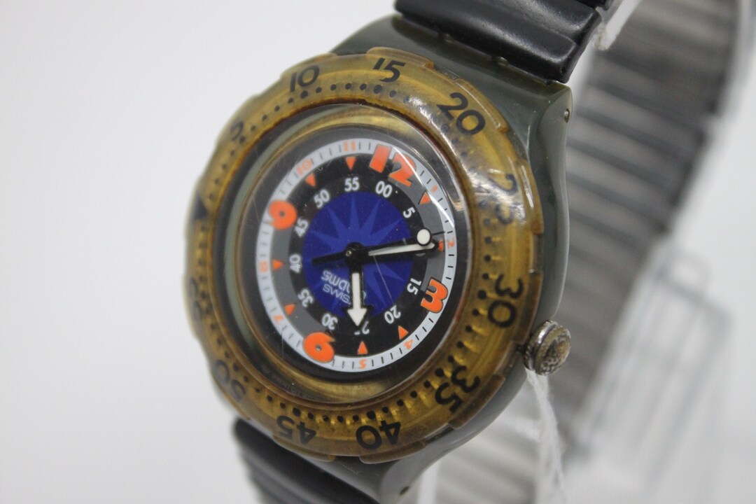 1993 Vintage Swatch Scuba 'black Gondola' SDM100/101, Good, Much Used ...