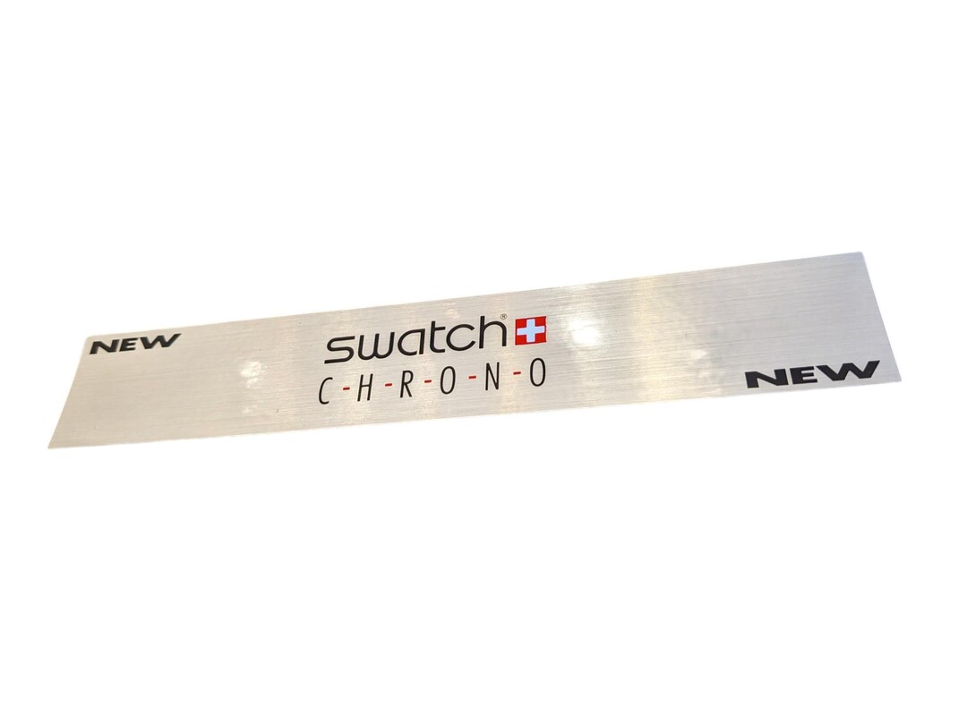 Swatch Vintage Chrono Brushed Aluminium Look Sticker, Original and ...