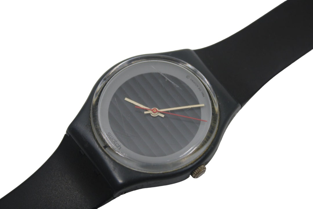 1987 Vintage Gents Swatch 'silver Circle' GA105, Much Used Condition ...