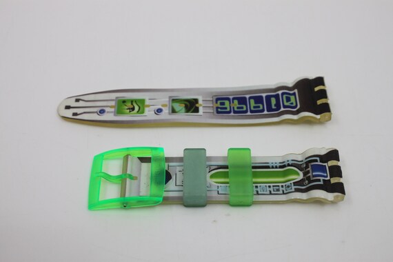 1996, Vintage Swatch Strap, 'Control Panel', SBM104, … - Gem