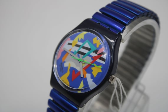 1993 Vintage Gents Swatch, 'Silver Patch', GN132, NO… - Gem