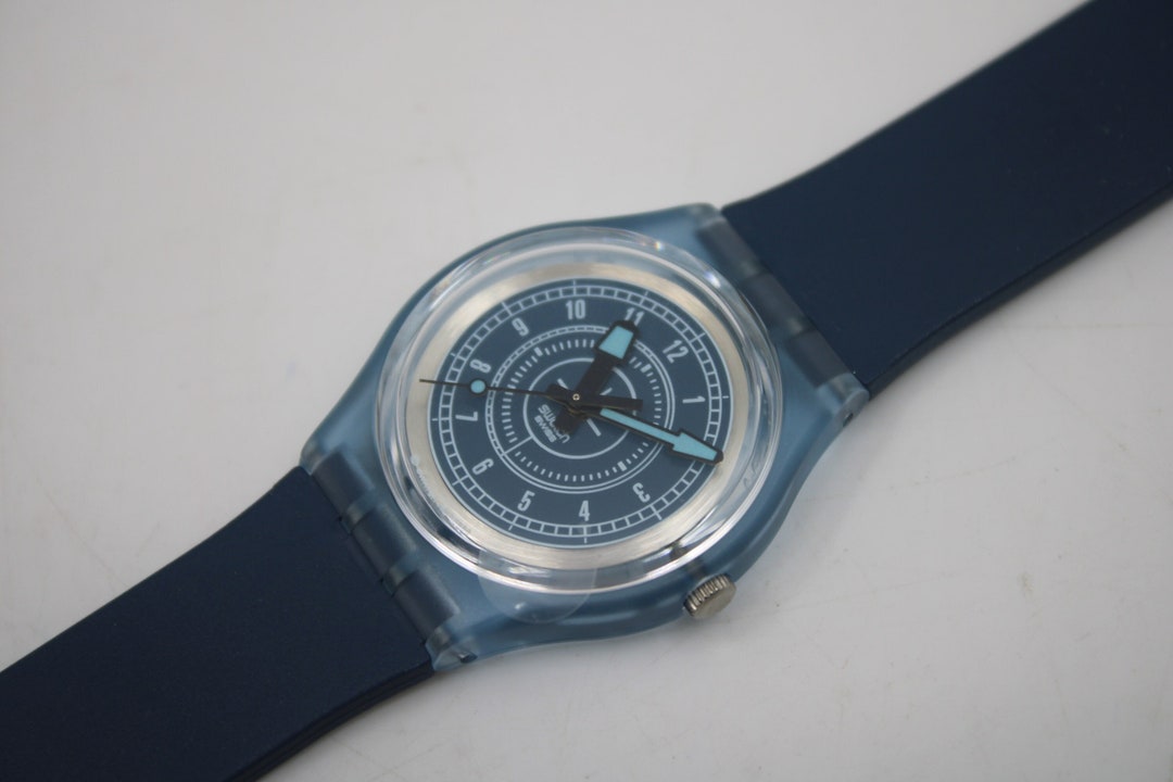 2000 Vintage Swatch Access Watch 'blue Jacket', SKN104, Working 100% ...