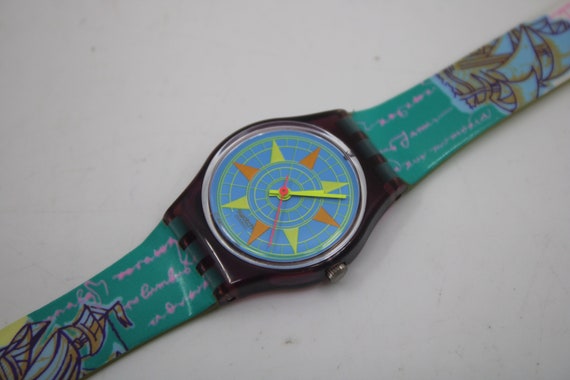 1991 'Compass' Vintage ladies Swatch, LV100, NO box, … - Gem